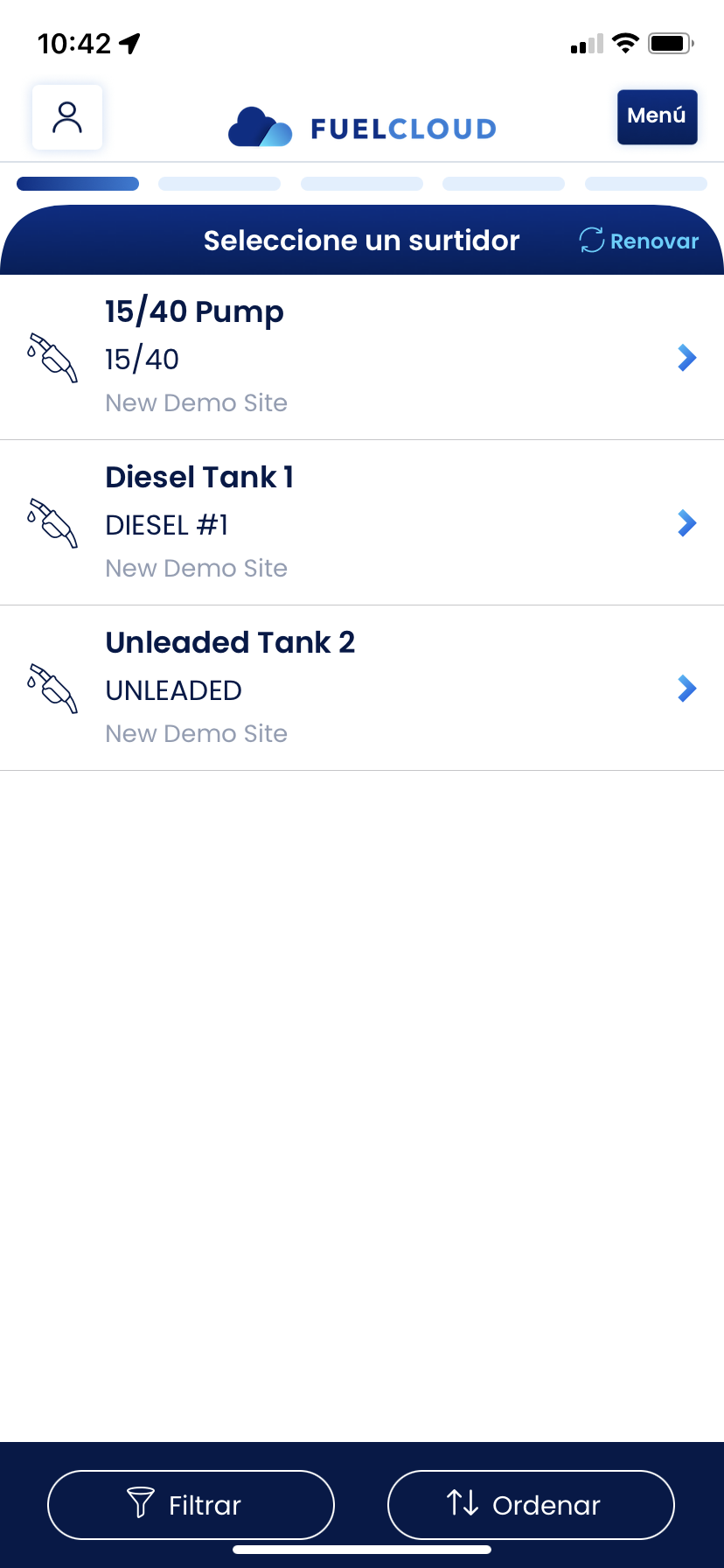 App Instructions In Spanish – FuelCloud